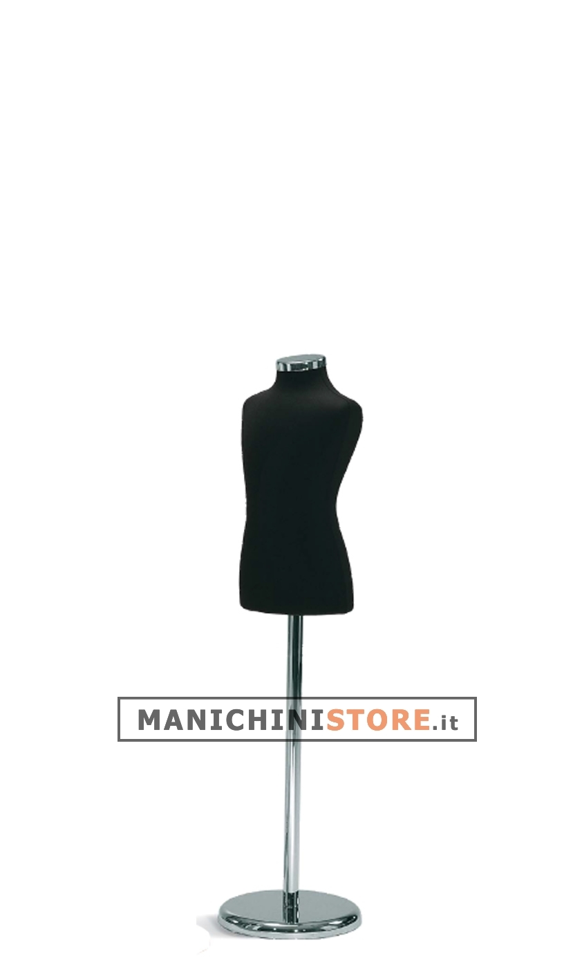 Child bust 3-4 years with round chromed base | Manichini Store