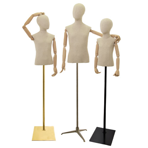 Children bust with wooden arms | Collections | Manichini Store